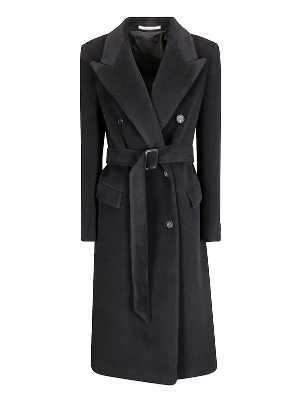 Tagliatore Wool Double-breasted Coat - Black