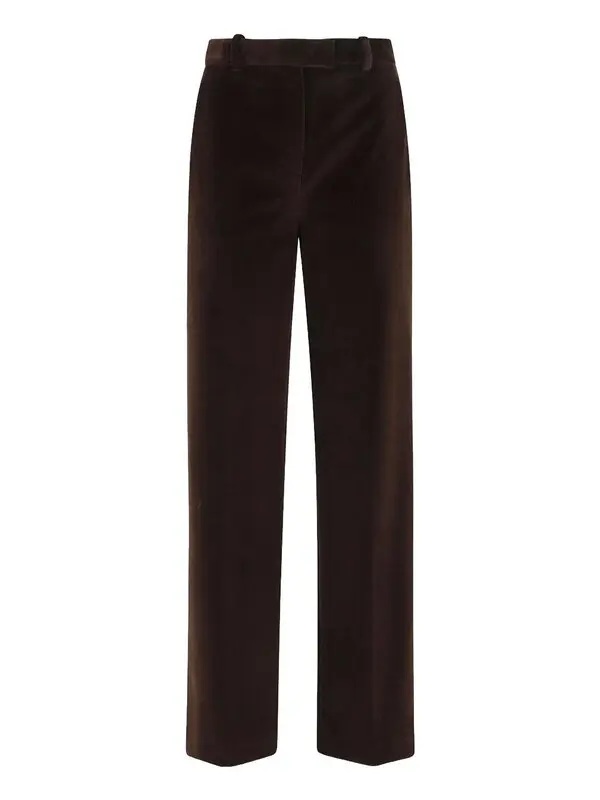 CIRCOLO 1901 Cotton Wide-leg Trousers - Brown
