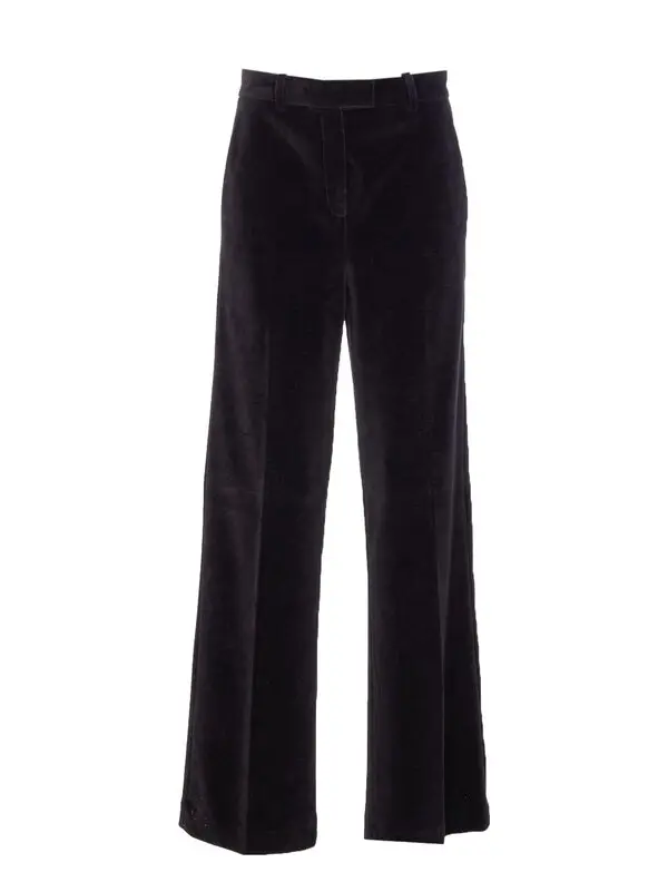 CIRCOLO 1901 Cotton Wide-leg Trousers - Black