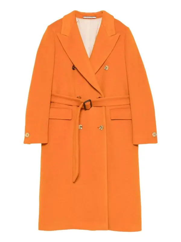 Tagliatore Wool Double-breasted Coat - Orange