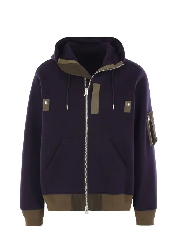 Sacai Cotton Hoodie - Blue