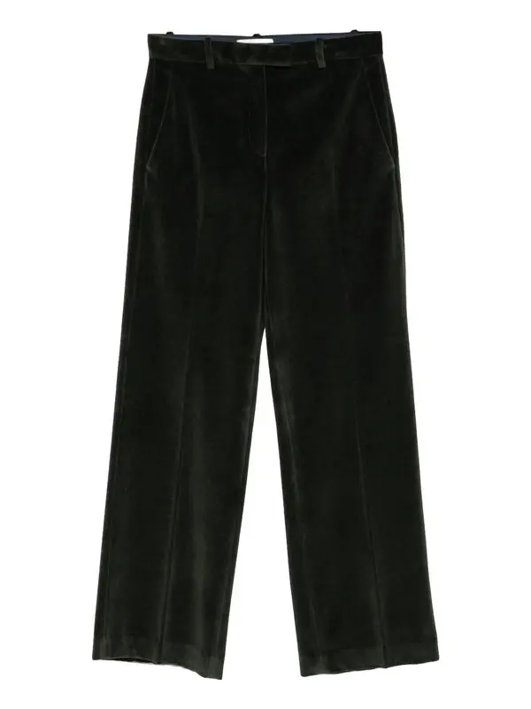 CIRCOLO 1901 Cotton Wide-leg Trousers - Green