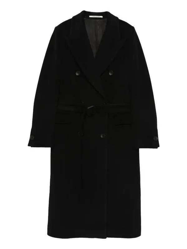 Tagliatore Wool Double-breasted Coat - Black
