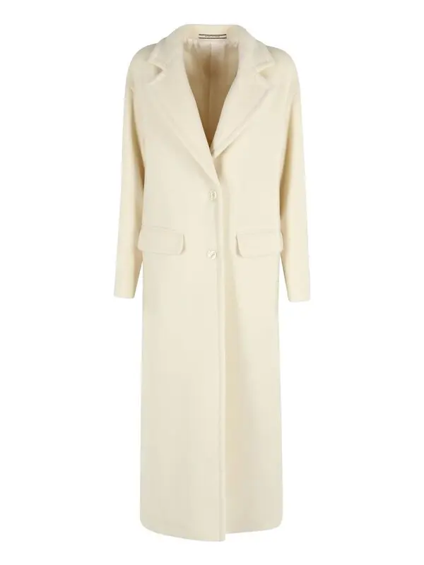 Tagliatore Wool Single-breasted Coat - White