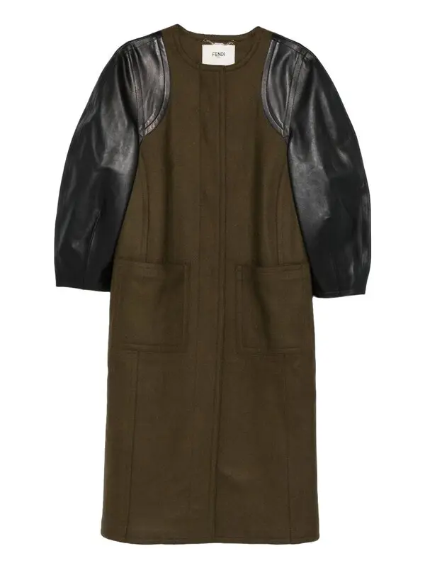 Fendi Wool Overcoat - Green