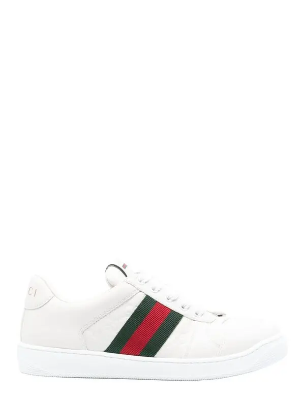 Gucci Screener Leather Sneakers - White