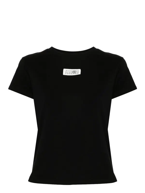 MAISON MARGIELA Logo Cotton T-shirt - Black