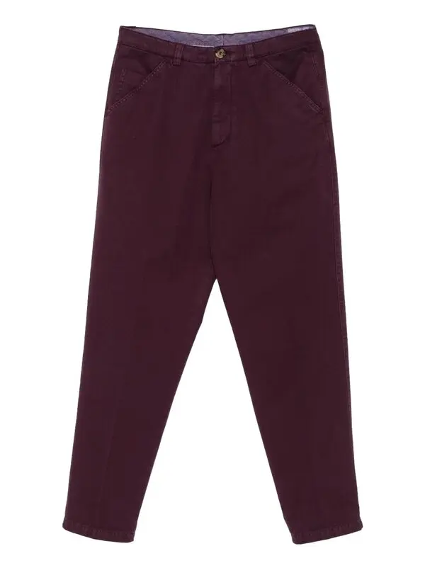 Brunello Cucinelli Cotton Trousers - Purple