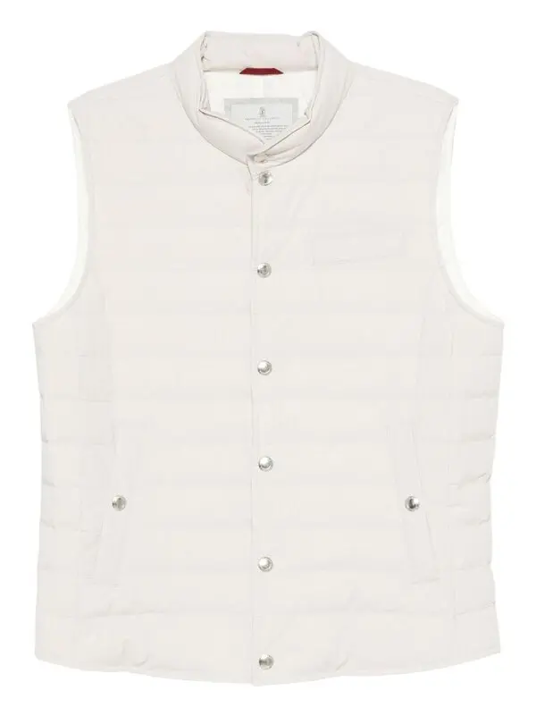 Brunello Cucinelli Nylon Down Vest - White