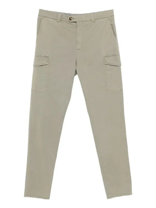 Brunello Cucinelli Cotton Trousers - Green