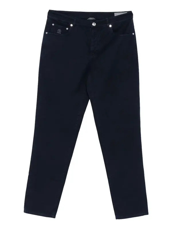 Brunello Cucinelli Cotton Trousers - Blue