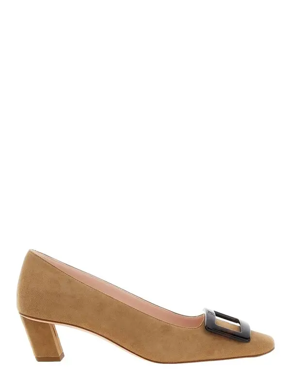 ROGER VIVIER Belle Vivier Turtle Leather Pumps - Brown