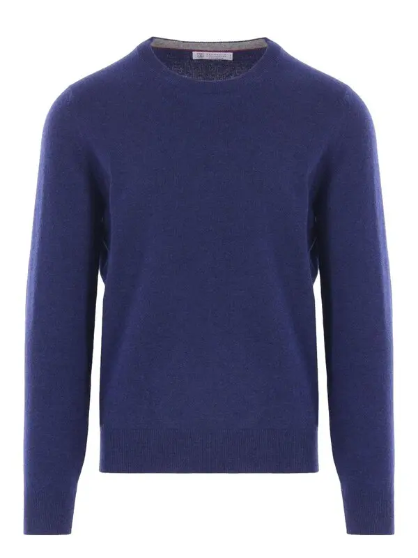 Brunello Cucinelli Cashmere Crewneck Jumper - Blue