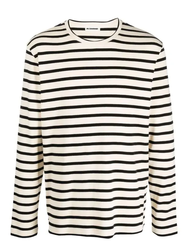 JIL SANDER Cotton Long Sleeve T-shirt - Blue