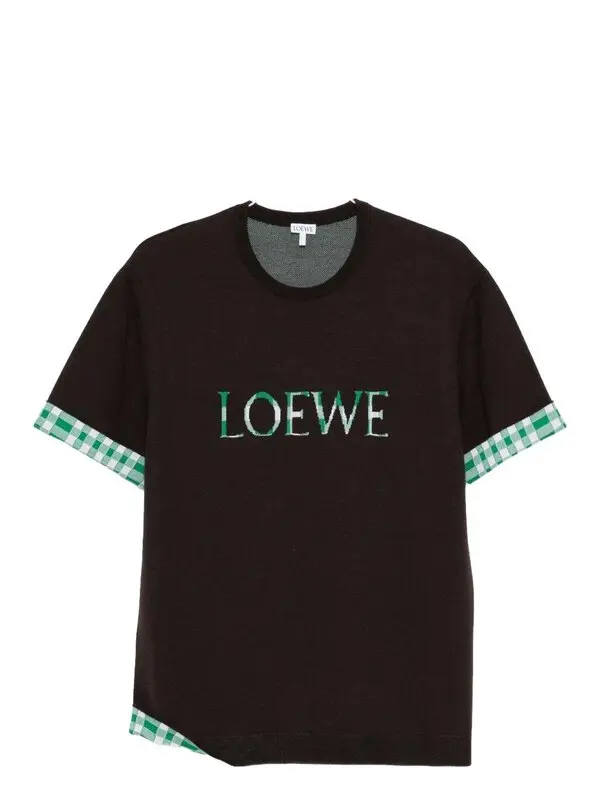 Loewe Wool And Cotton Blend T-shirt - Brown