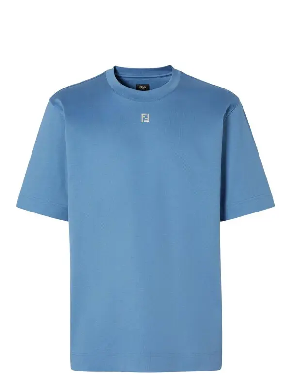 Fendi Cotton T-shirt - Sky Blue