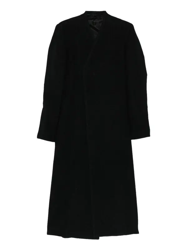 Rick Owens Wool Double-breasted Coat - Black