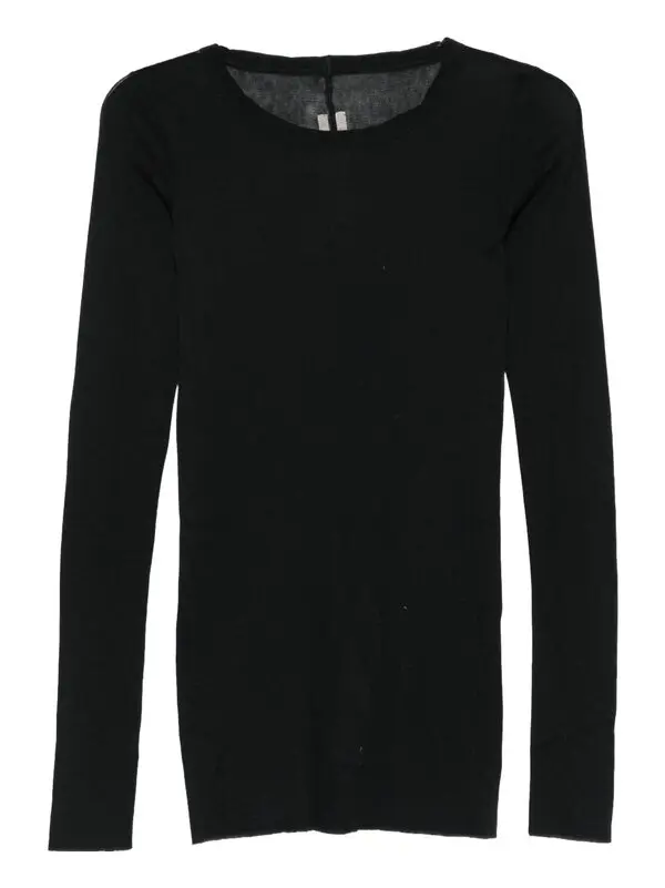 Rick Owens Cotton Semi-sheer T-shirt - Black