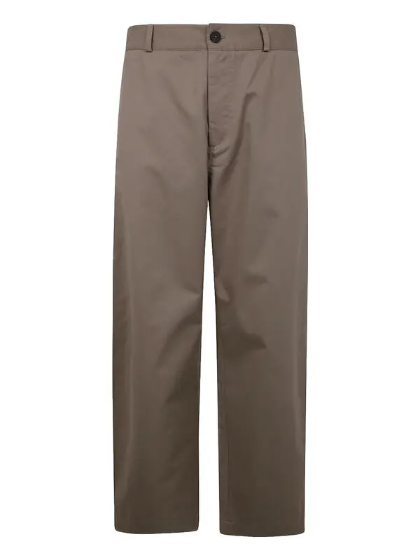 Studio Nicholson Cotton Trousers - Brown