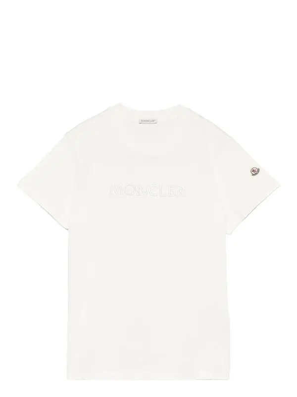 Moncler Logo Cotton T-shirt - White