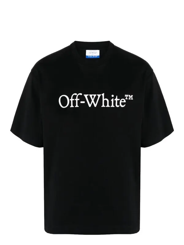 Off White Big Bookish Cotton T-shirt - Black
