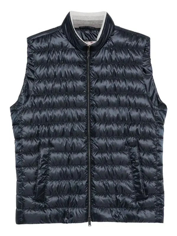 Herno Nylon Down Vest - Blue