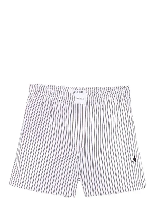 Attico Striped Cotton Shorts - Multi