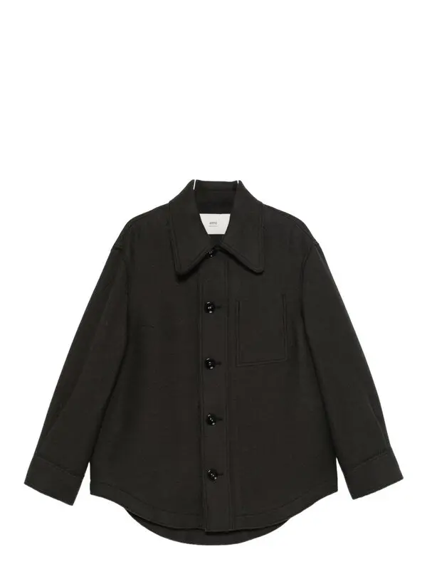 Ami Wool Shirt Jacket - Grey