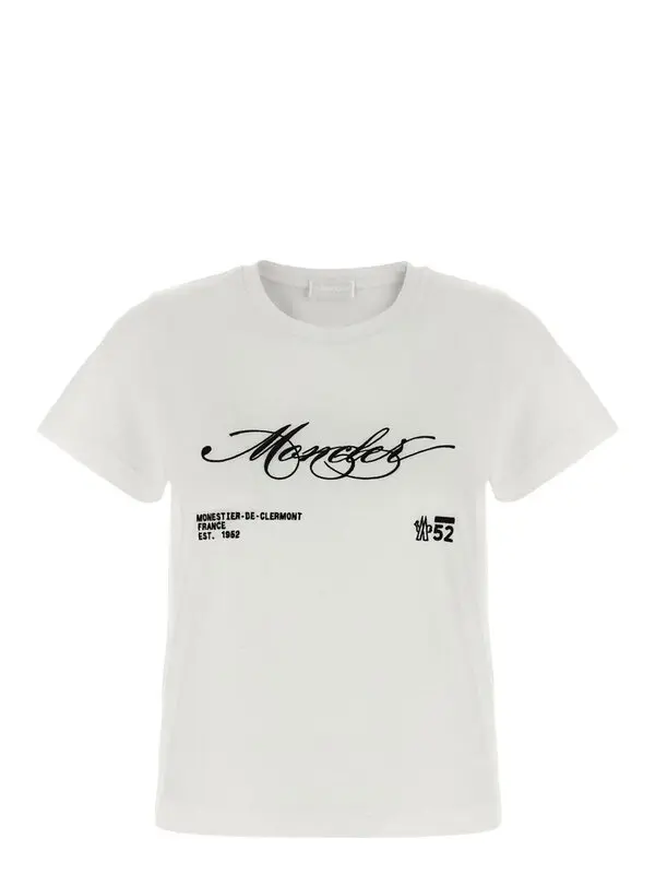 Moncler Logo Cotton T-shirt - White