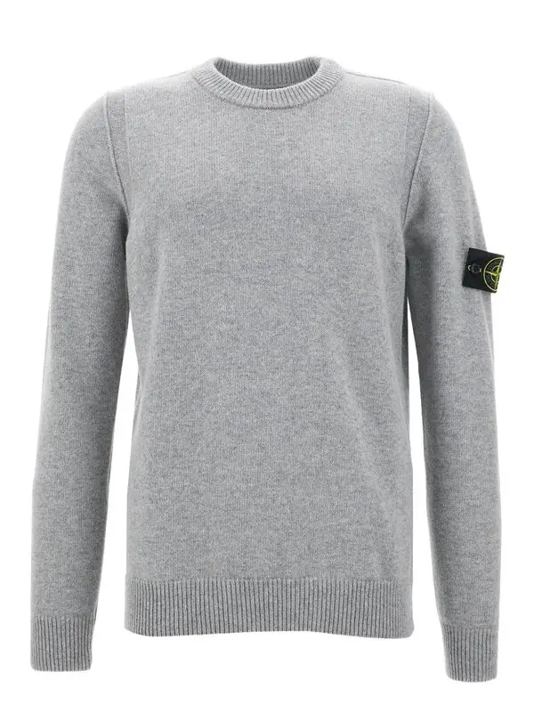 Stone Island Wool Crewneck Sweater - Grey