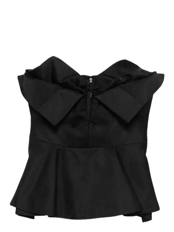 Alexander McQueen Silk Off-shoulder Top - Black