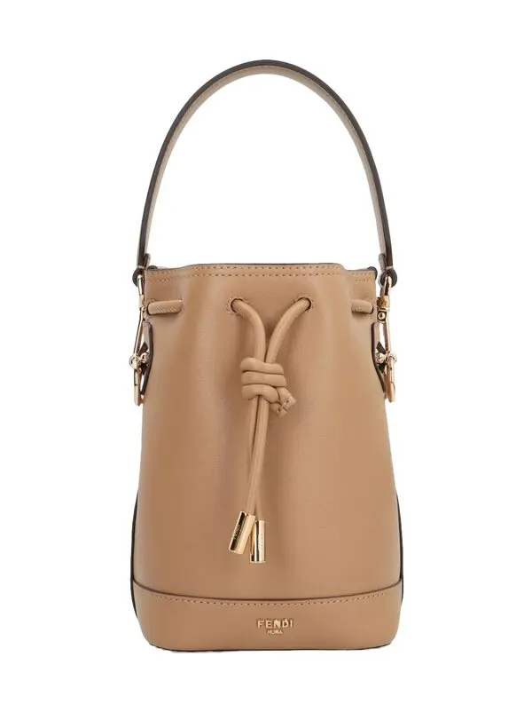 Fendi Mon Tresor Mini Leather Bucket Bag - Brown