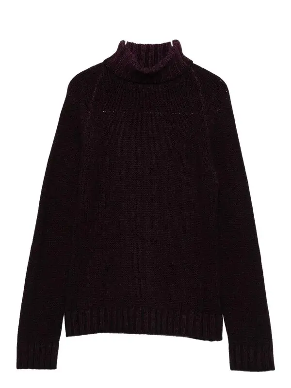 BASE Wool Turtleneck Jumper - Red