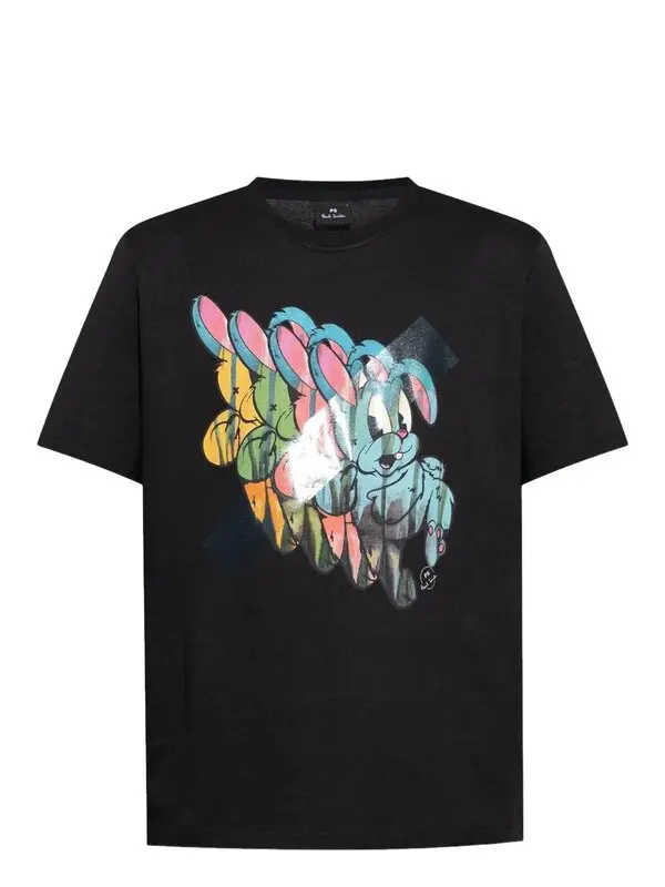 Paul Smith Bunny Repeat Cotton T-shirt - Black