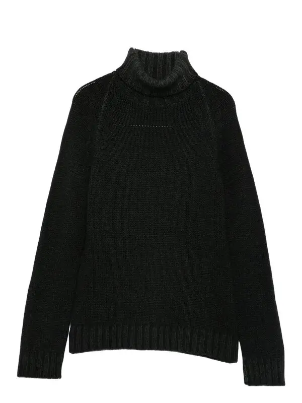 BASE Wool Turtleneck Jumper - Green