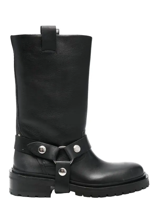GOLDEN GOOSE Kurt Leather Boots - Black