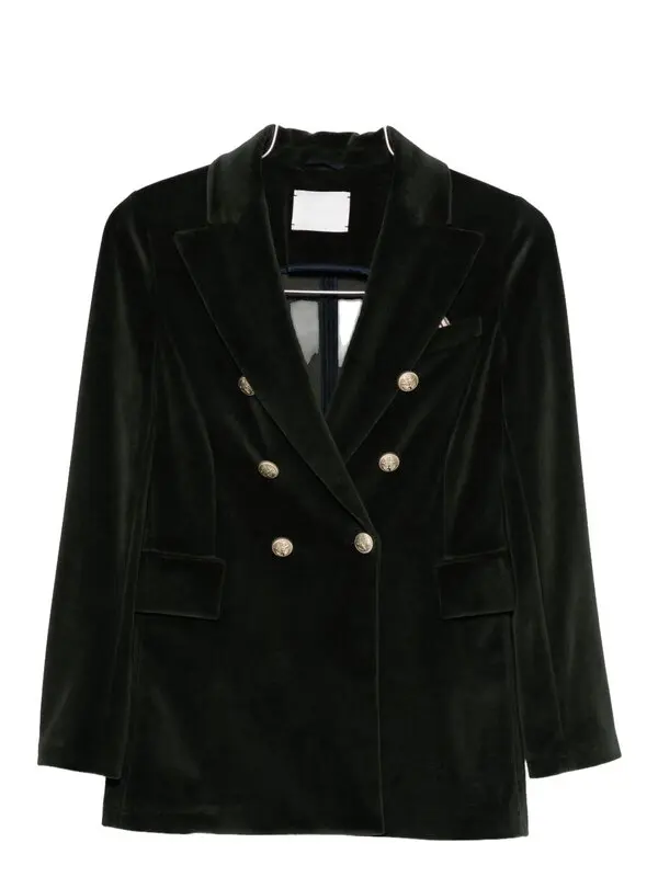 CIRCOLO 1901 Cotton Double-breasted Jacket - Green
