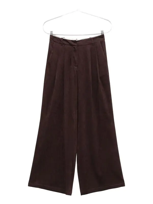 ALYSI Wide Leg Trousers - Brown
