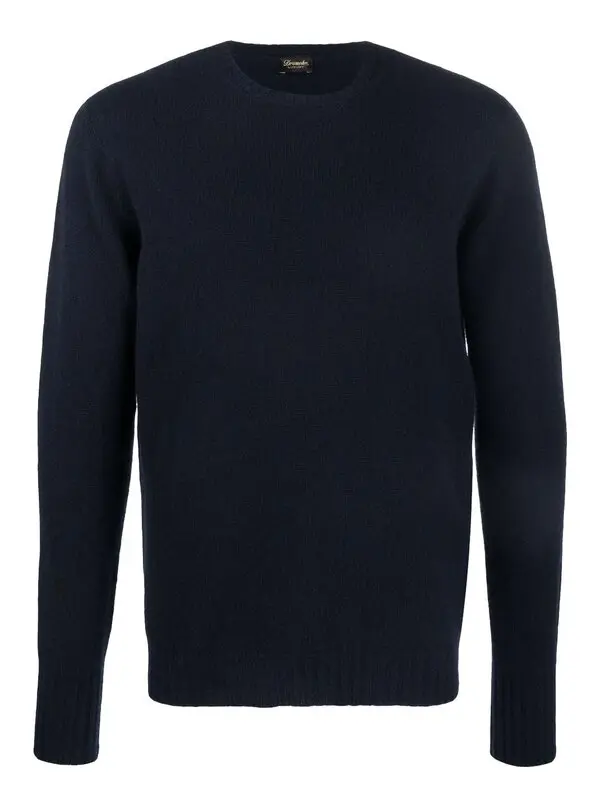 DRUMOHR Cashmere Crew Neck Sweater - Blue