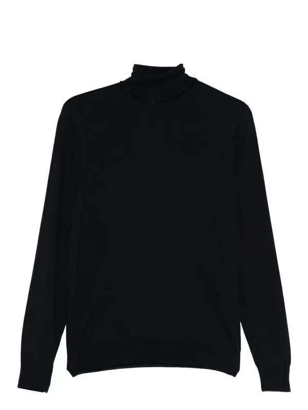 DRUMOHR Long Sleeve Turtleneck Sweater - Blue