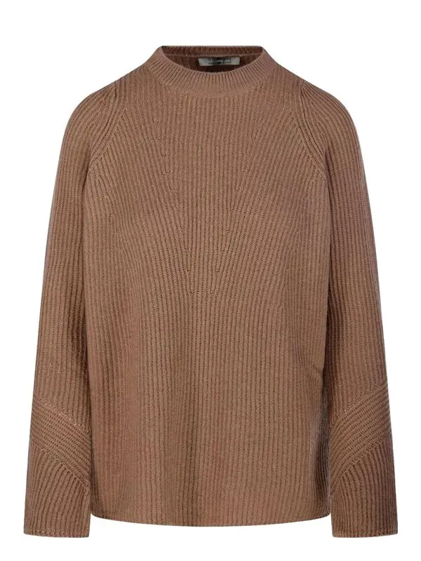 Max Mara Crew Neck Wool Sweater - Beige