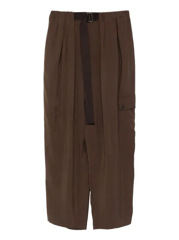 ALYSI Wide Leg Trousers - Brown