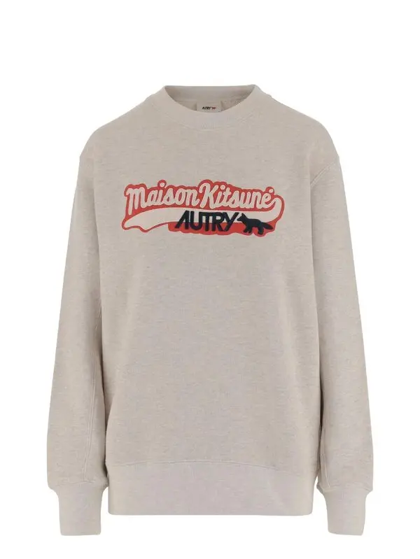 AUTRY X MAISON KITSUNE Logo Cotton Sweatshirt - White
