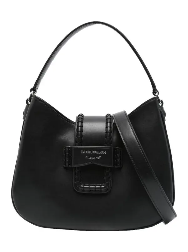 Emporio Armani Small Leather Shoulder Bag - Black