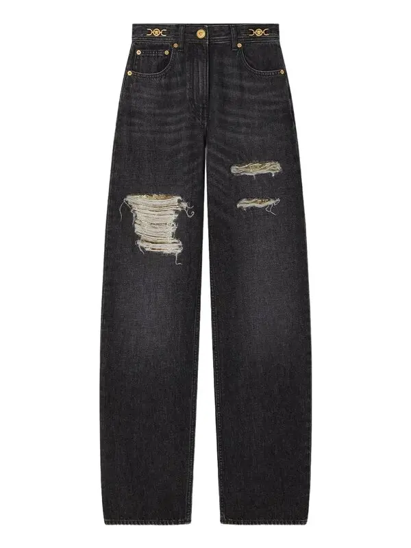 Versace Denim Cotton Jeans - Black