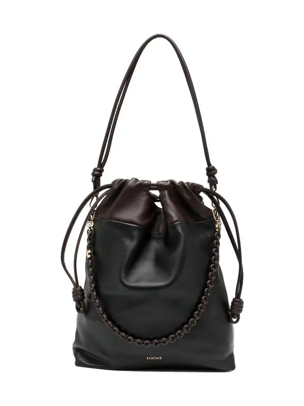 Loewe Flamenco Purse Leather Tote - Black