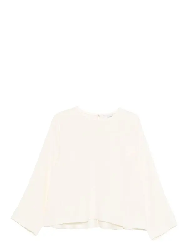 FORTE_FORTE Satin Blouse - White