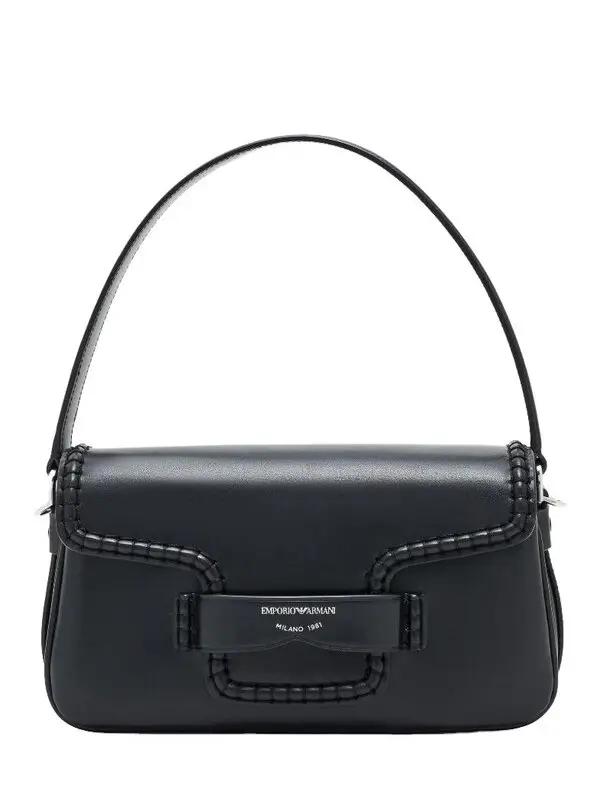 Emporio Armani Leather Shoulder Bag - Black
