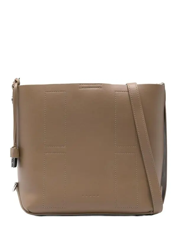Hogan Hocket Small Leather Hobo Bag - Brown