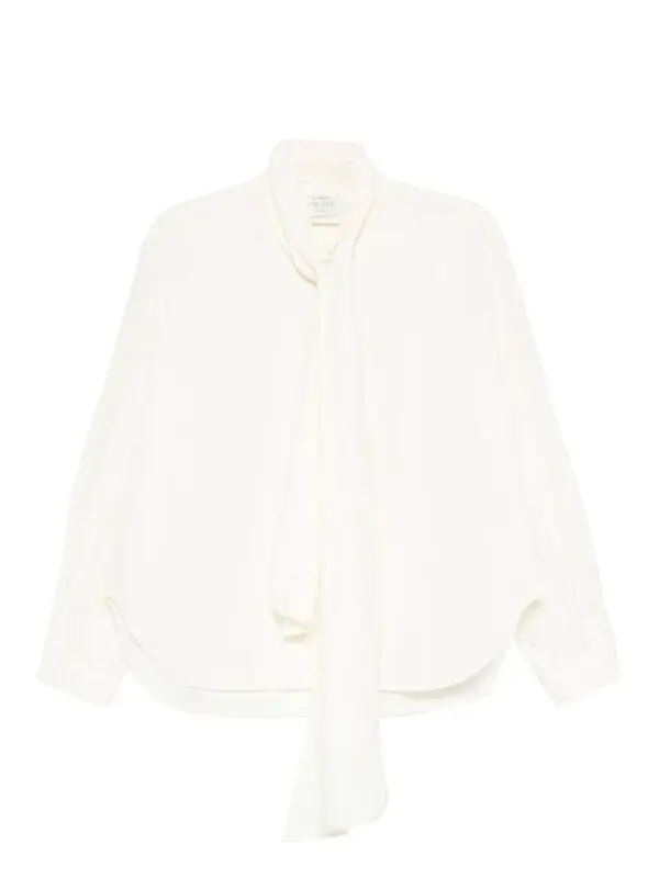 FORTE_FORTE Taffetas Shirt - White